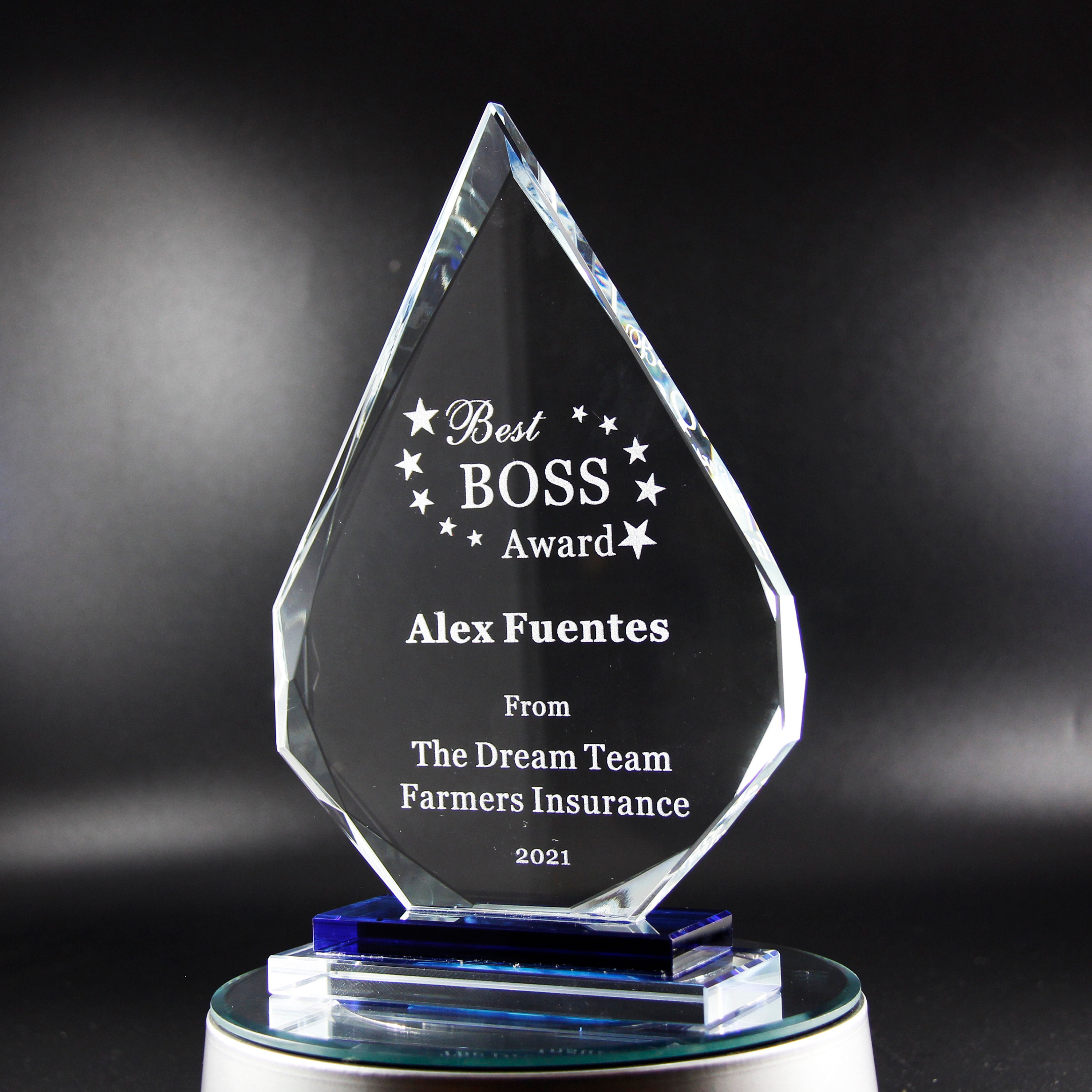 Personalized Crystal Employee Award,retirement Appreciation,unique ...