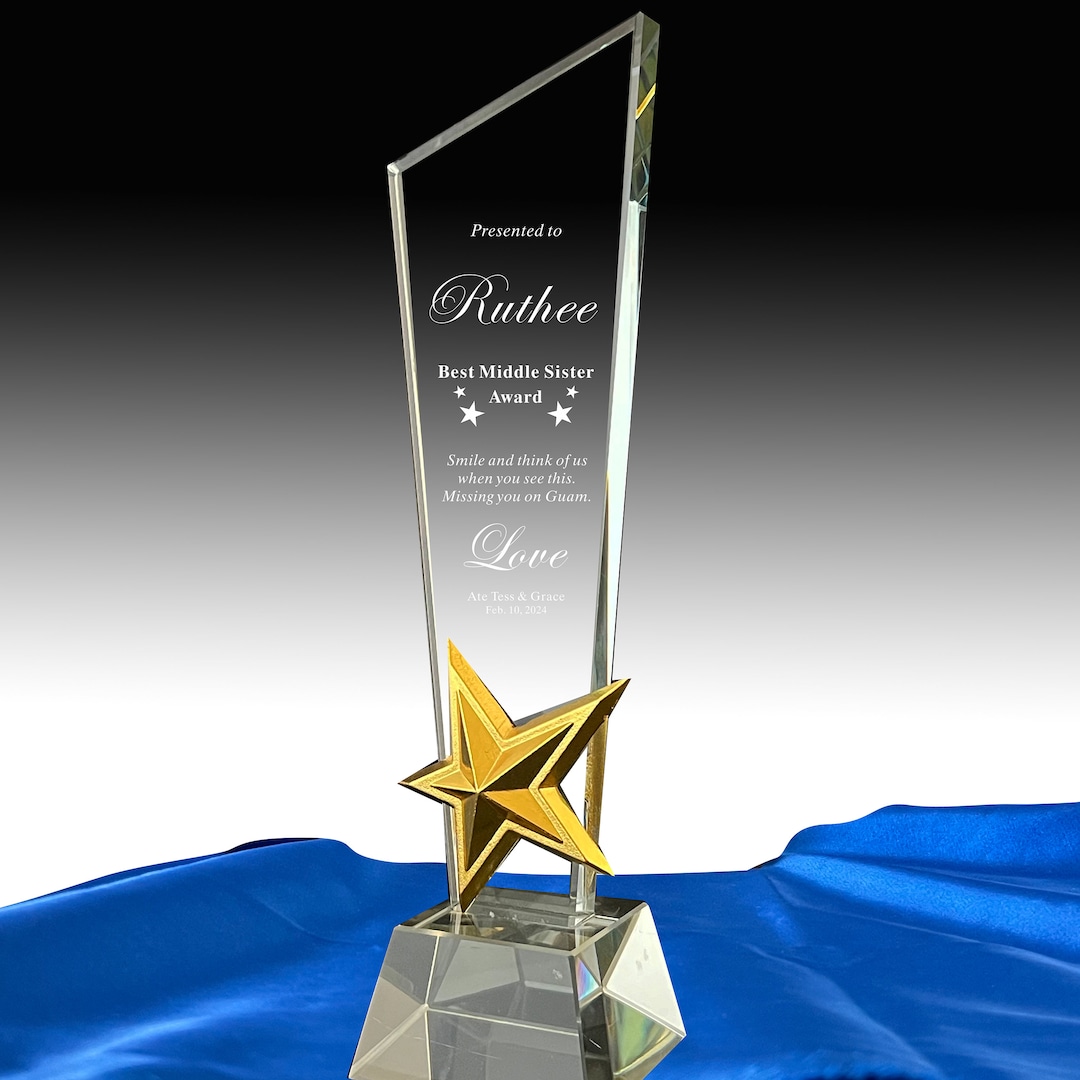 Personalized Crystal Star Award: Unique Employee Recognition Gift - Etsy