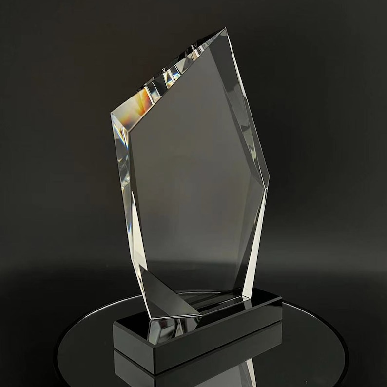 Personalized Crystal Award With Obsidian unique Gift for - Etsy