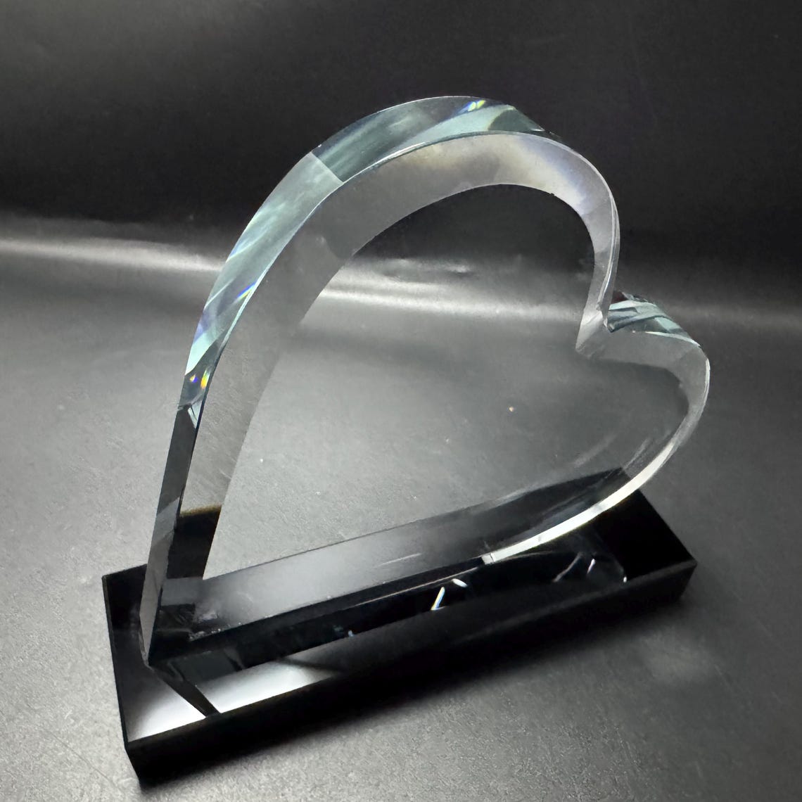 Personalized Crystal Heart Award: Engraved Gift for Mom, Dad ...