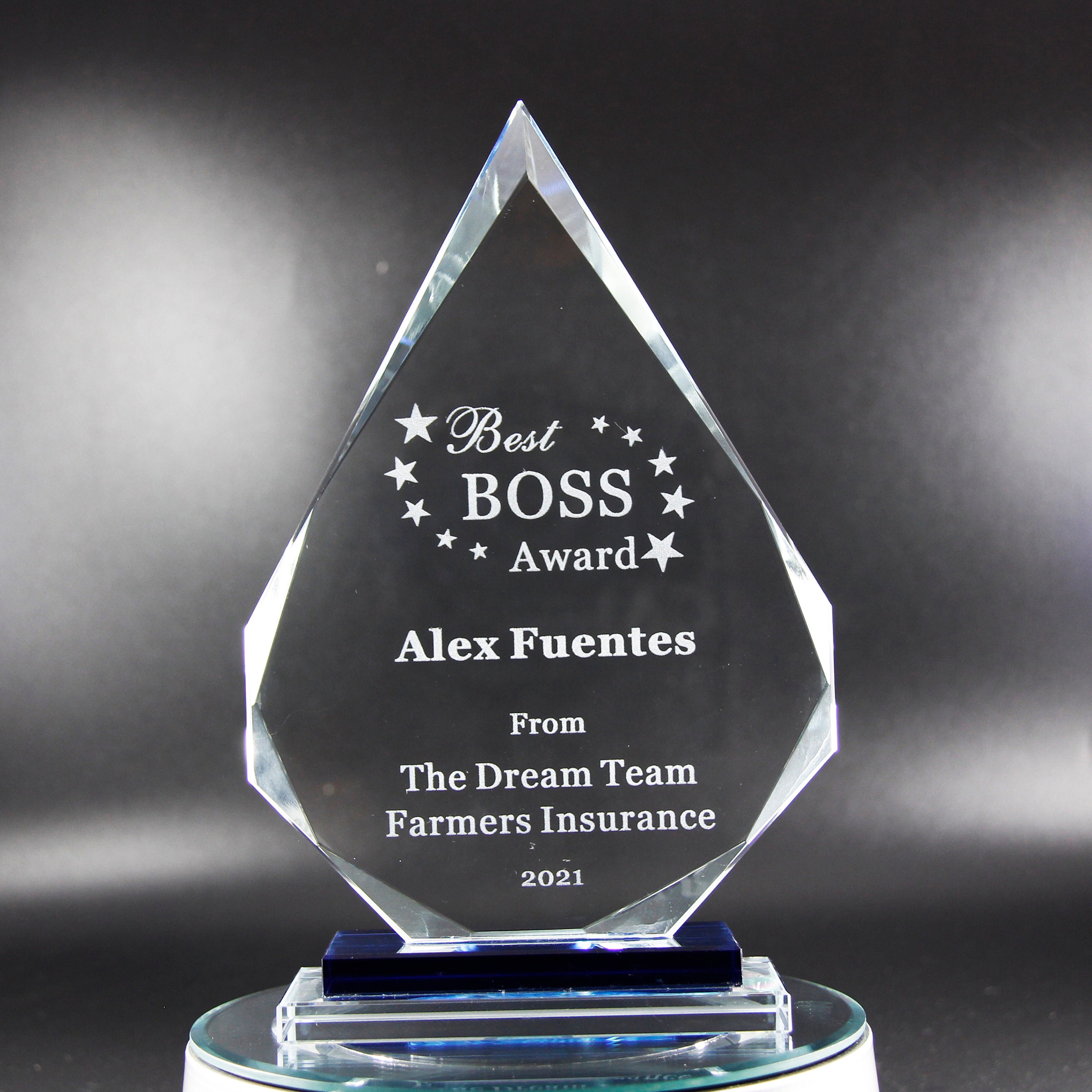 Personalized Crystal Employee Award,retirement Appreciation,unique ...