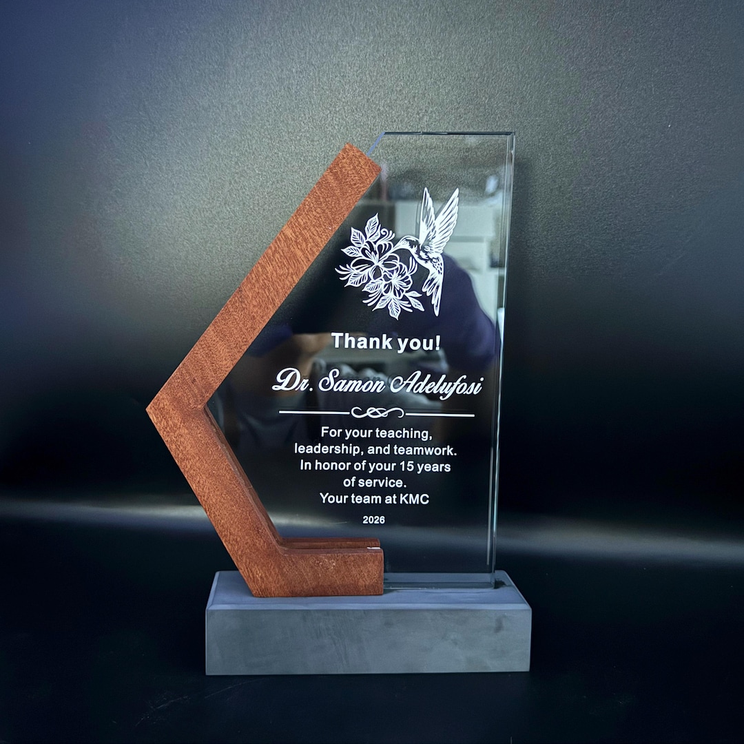 Personalized Crystal Award, Employee,retirement Appreciation,unique Retirement Gift for Manager ...