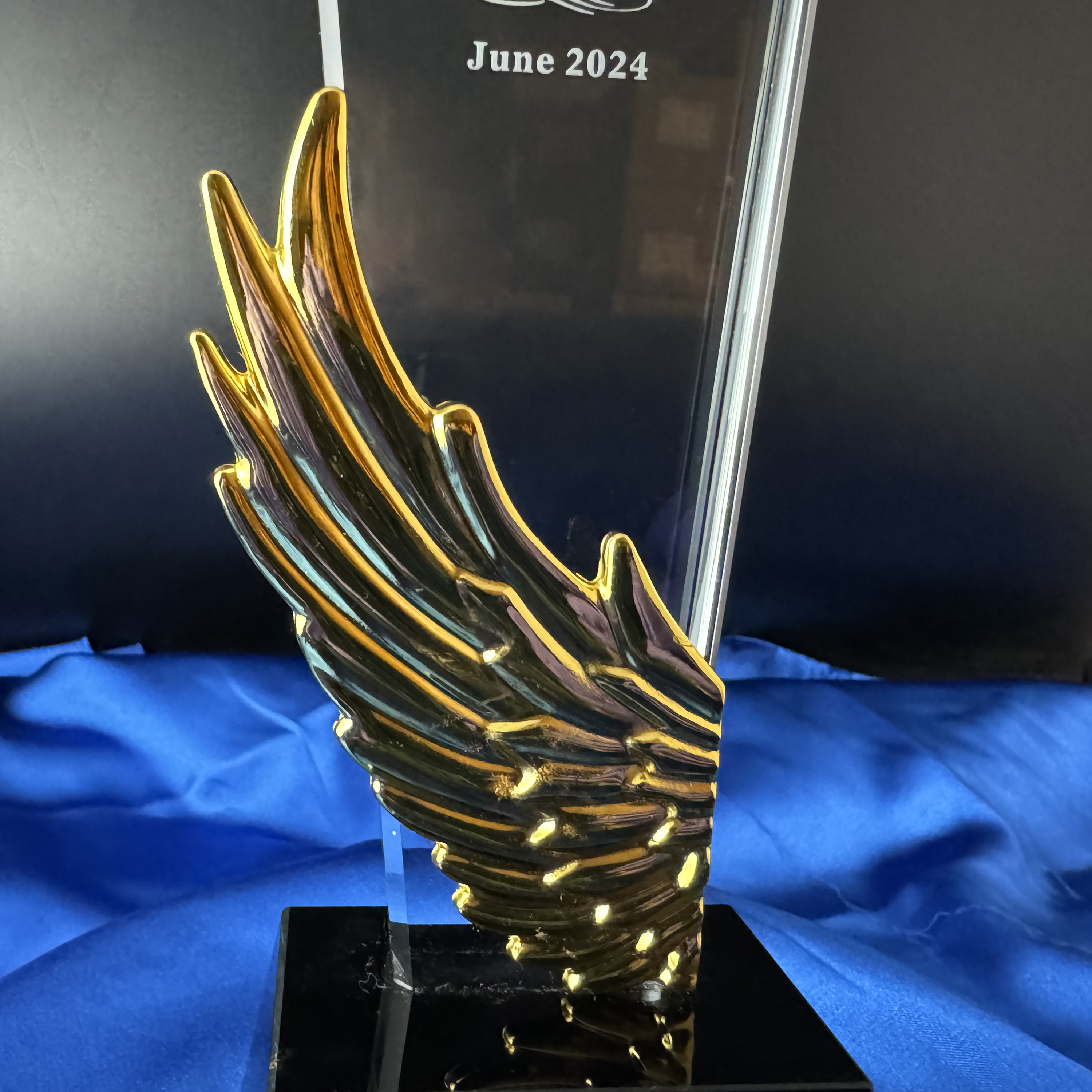 Personalized Crystal Wing Award: Unique Employee Recognition Trophy - Etsy