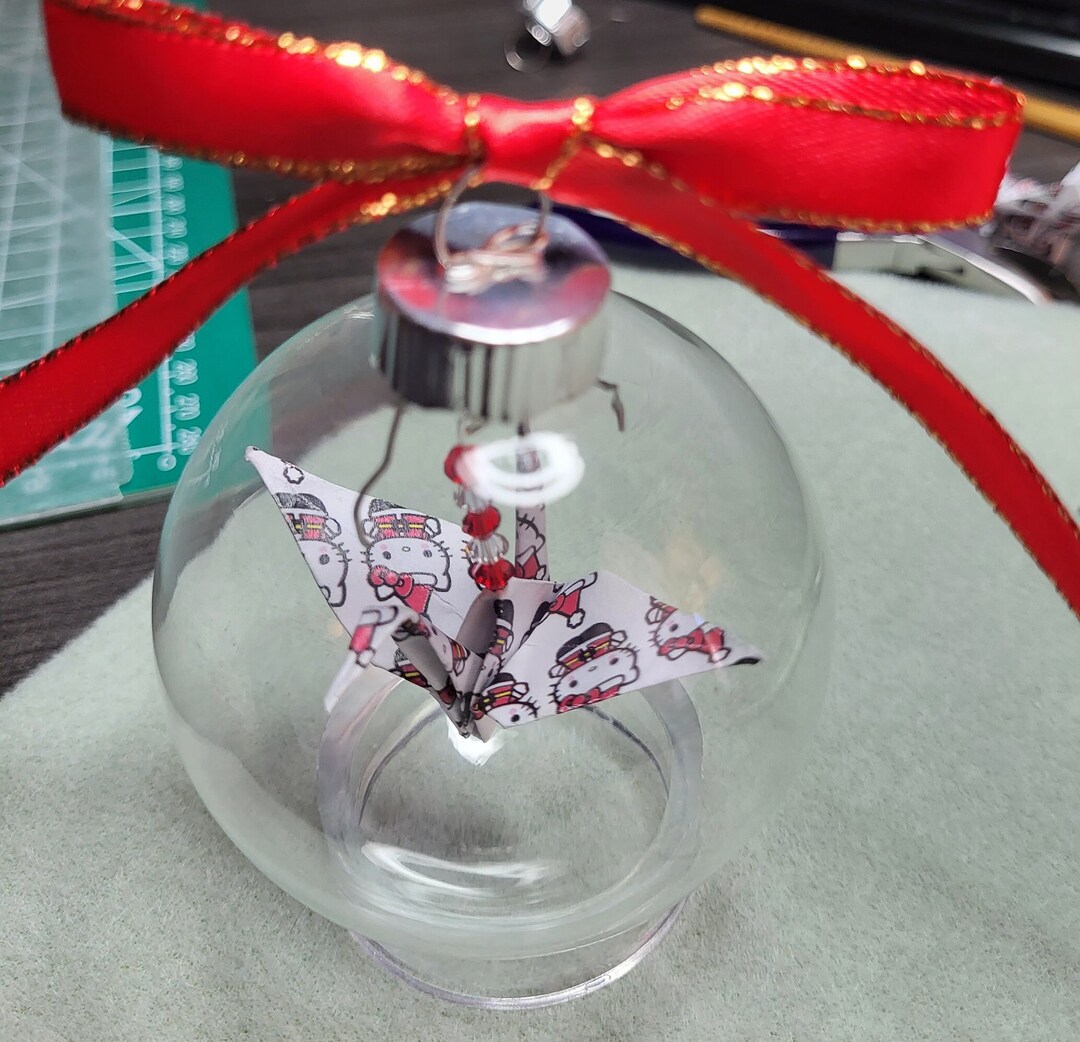 Hello Kitty Crane Ornament, Christmas Tree Ornament, Holiday Ornaments ...