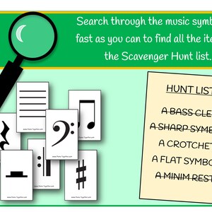 Piano Scavenger Hunt - A Music Symbols Recognition Game - Etsy