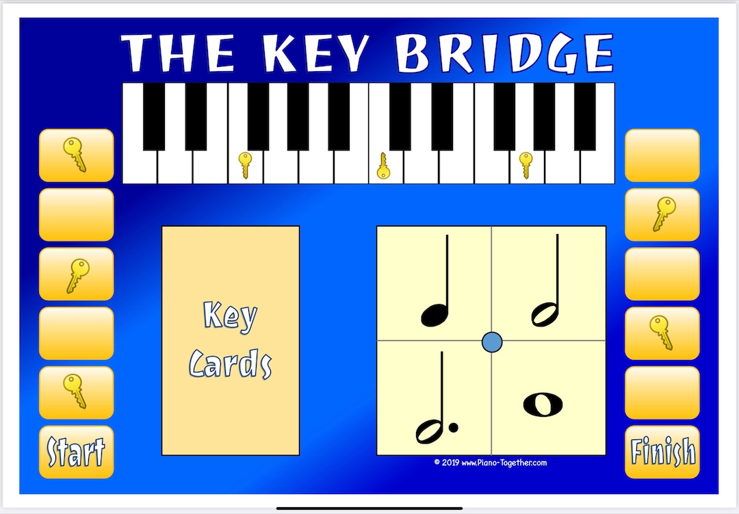 Key Bridge - A Music Theory Board Game for Beginner Piano Students - Etsy