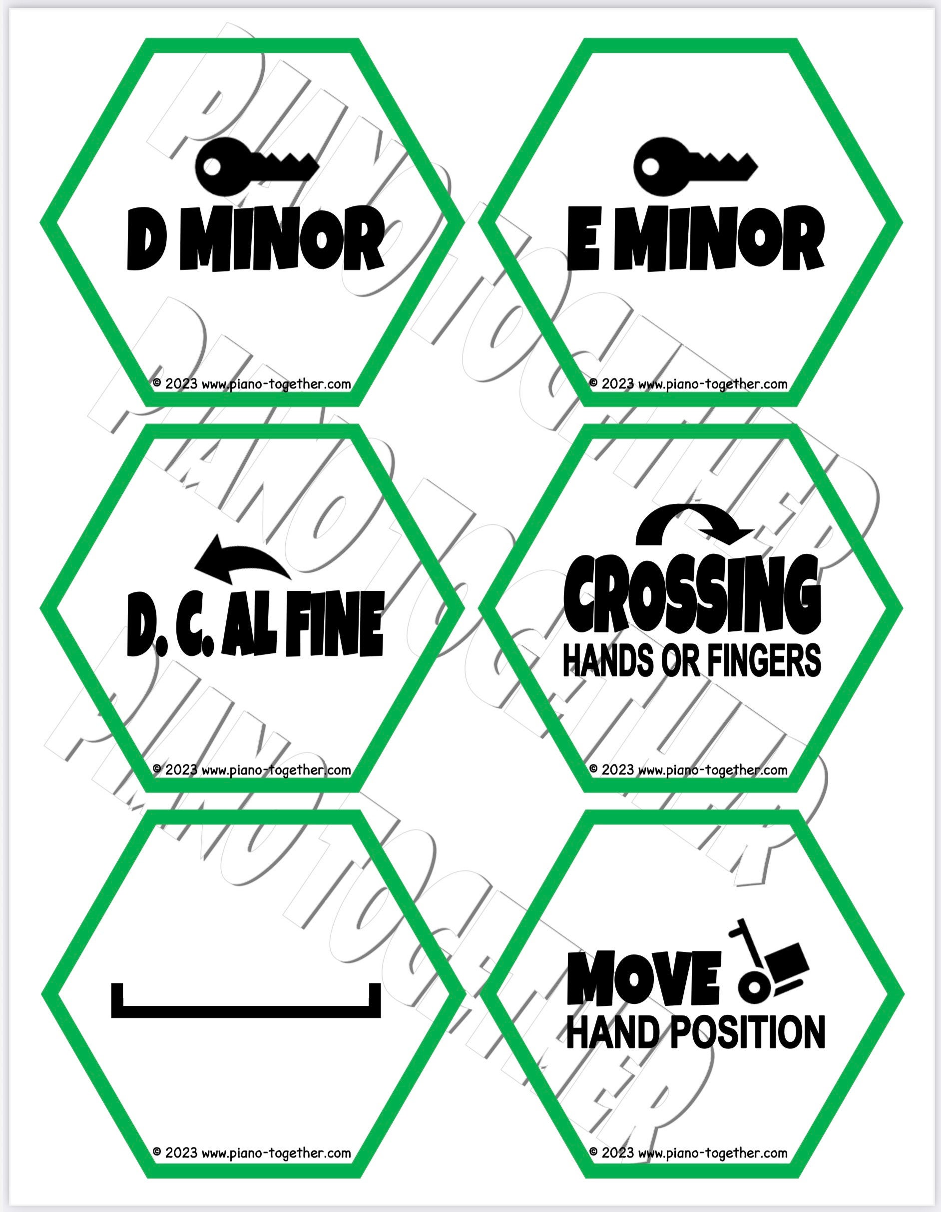 Printable Hexagon Music Score Study Activity - Etsy