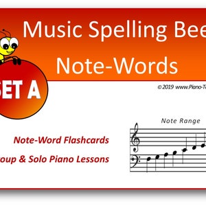 Music Spelling Bee Pack SET A learn Treble/bass Clef Notes With These ...