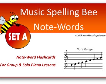 Music Spelling Bee Pack SET C learn Treble/bass Clef Notes | Etsy
