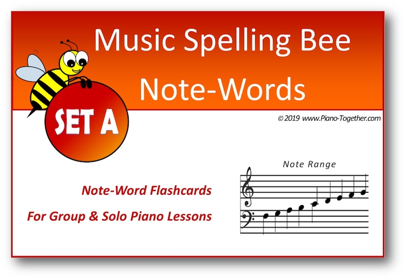 Music Spelling Bee Pack SET A learn Treble/bass Clef Notes With These ...