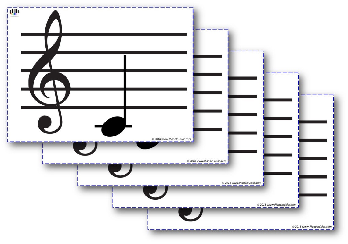 Middle C Position Music Note Flashcards - Etsy