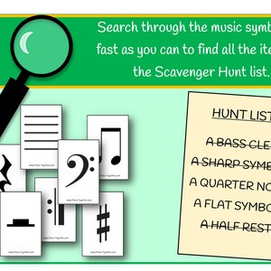 Piano Scavenger Hunt - A Music Symbols Recognition Game - Etsy