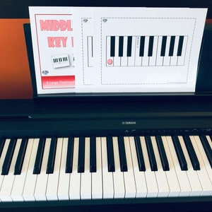 Middle C Position Piano Key Flashcards - Etsy