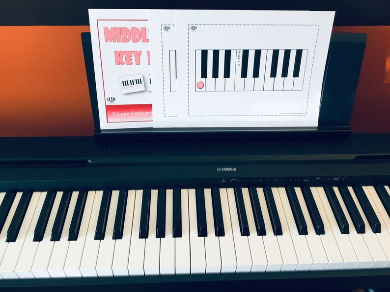 Middle C Position Piano Key Flashcards - Etsy