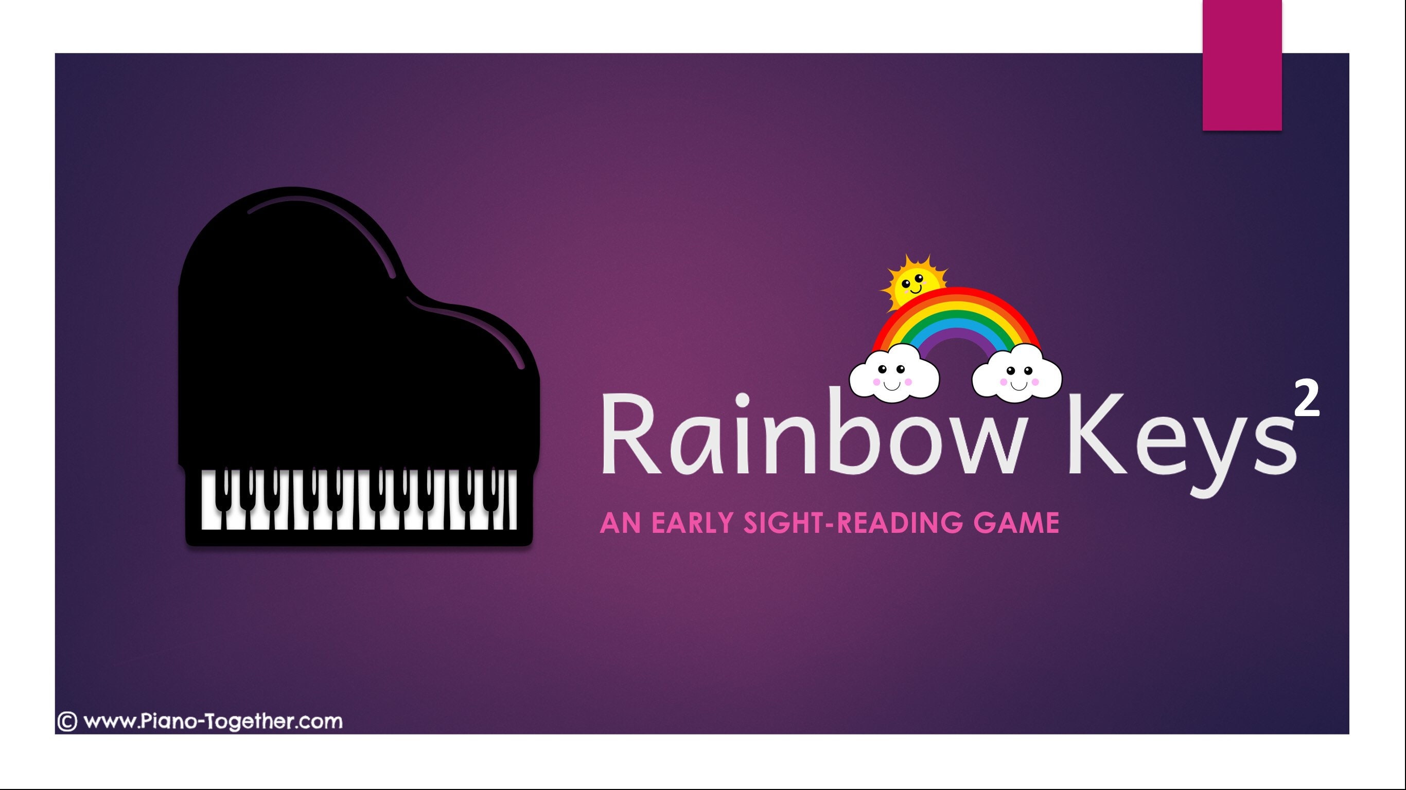 Rainbow Keys 2 Powerpoint: Practice Reading Music for Young Beginners ...