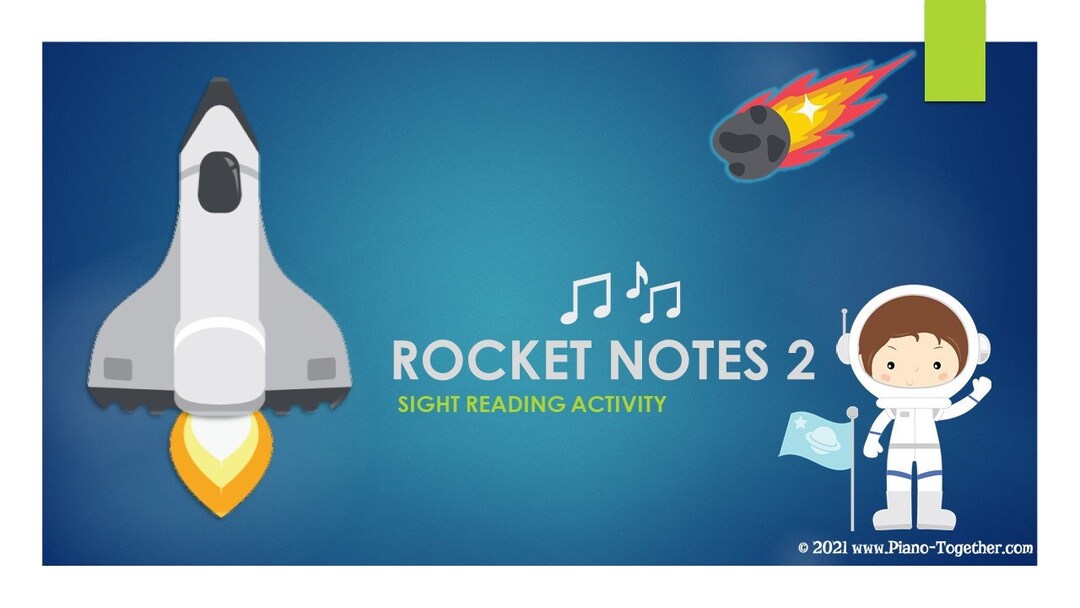 Rocket Notes 2 Powerpoint Sight Reading Activity great for Online/zoom ...