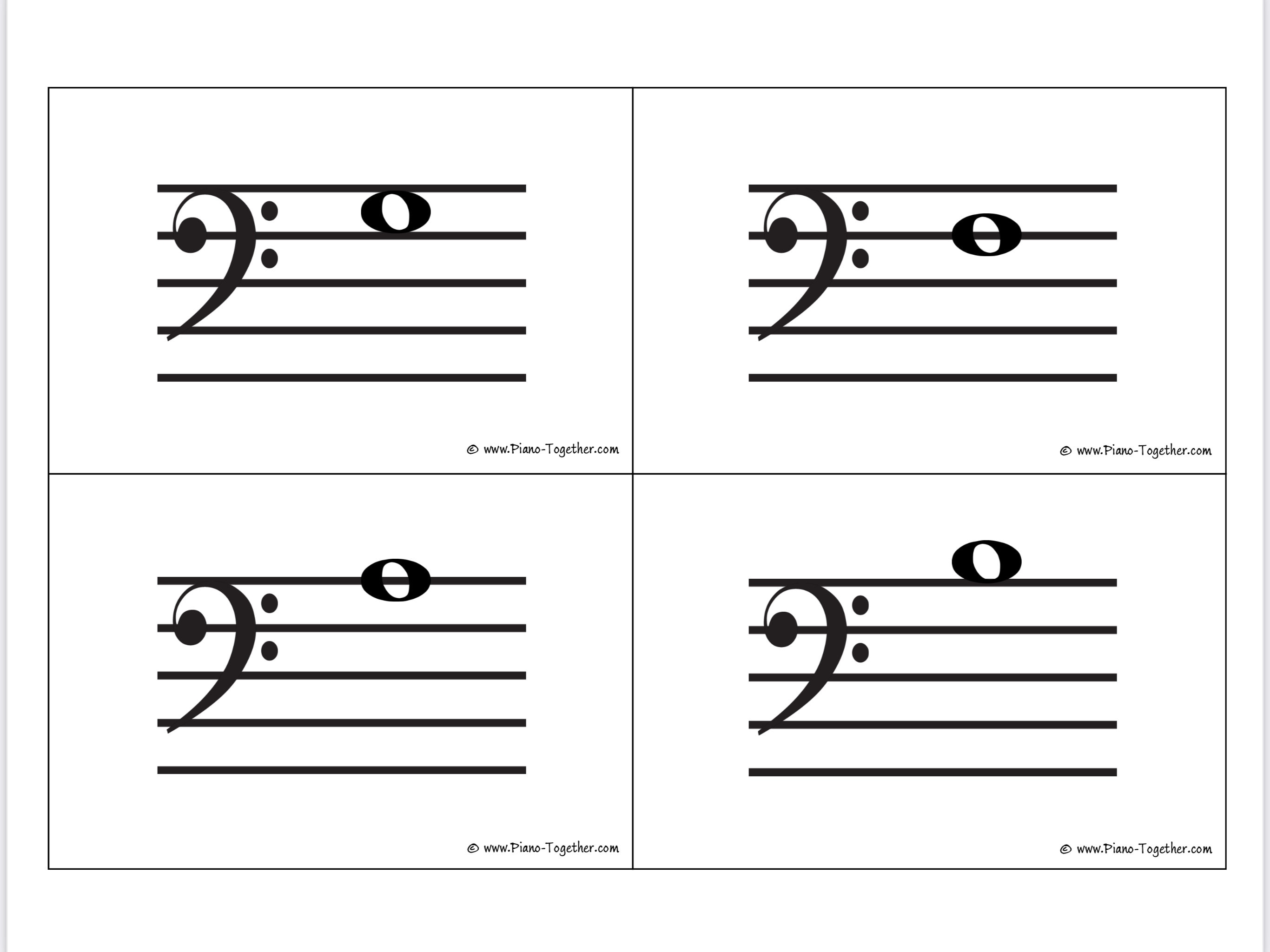 Piano Key Flashcards and Staff Note Flashcards - Etsy