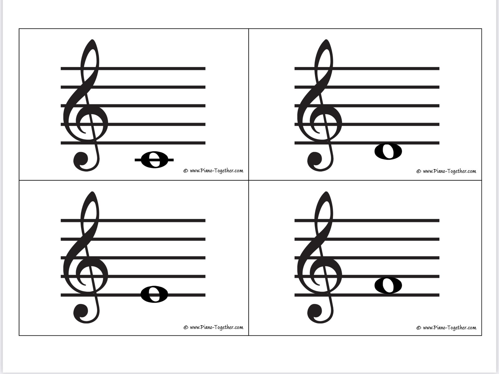 Piano Key Flashcards and Staff Note Flashcards - Etsy