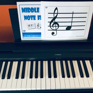 Middle C Position Music Note Flashcards - Etsy