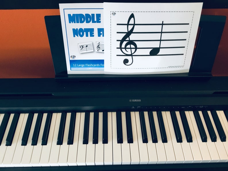 Middle C Position Music Note Flashcards - Etsy
