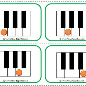 24 Flashcards for Young Piano Students and Their Teachers - Middle C ...