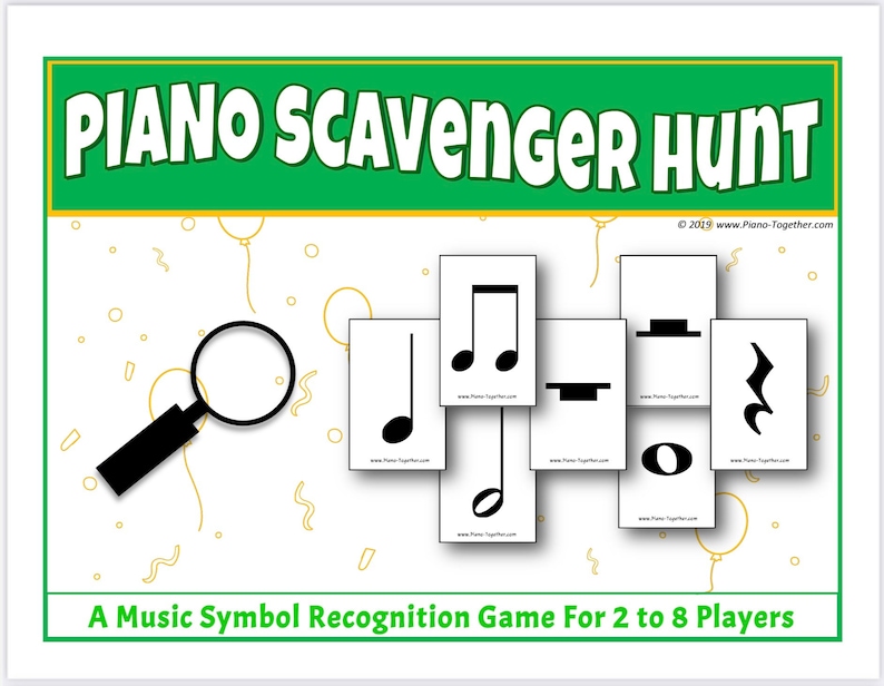 Piano Scavenger Hunt - A Music Symbols Recognition Game - Etsy