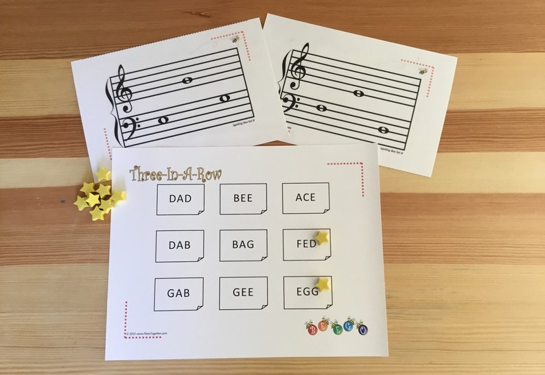 Music Spelling Bee Pack - SET B (learn Treble/bass Clef Notes With ...