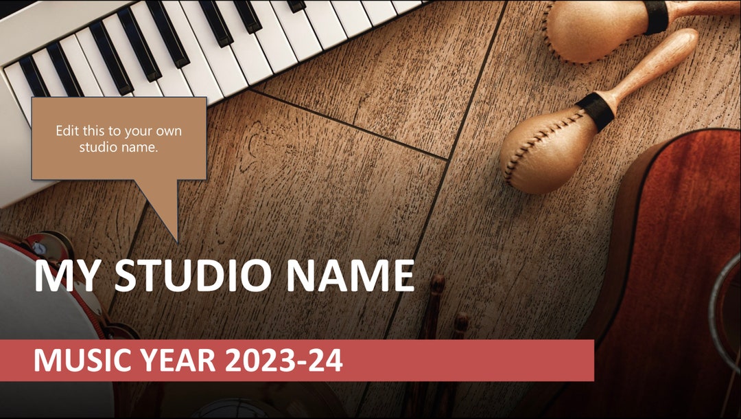 Editable Music Lesson Planner Powerpoint Two Designs Great for Online ...