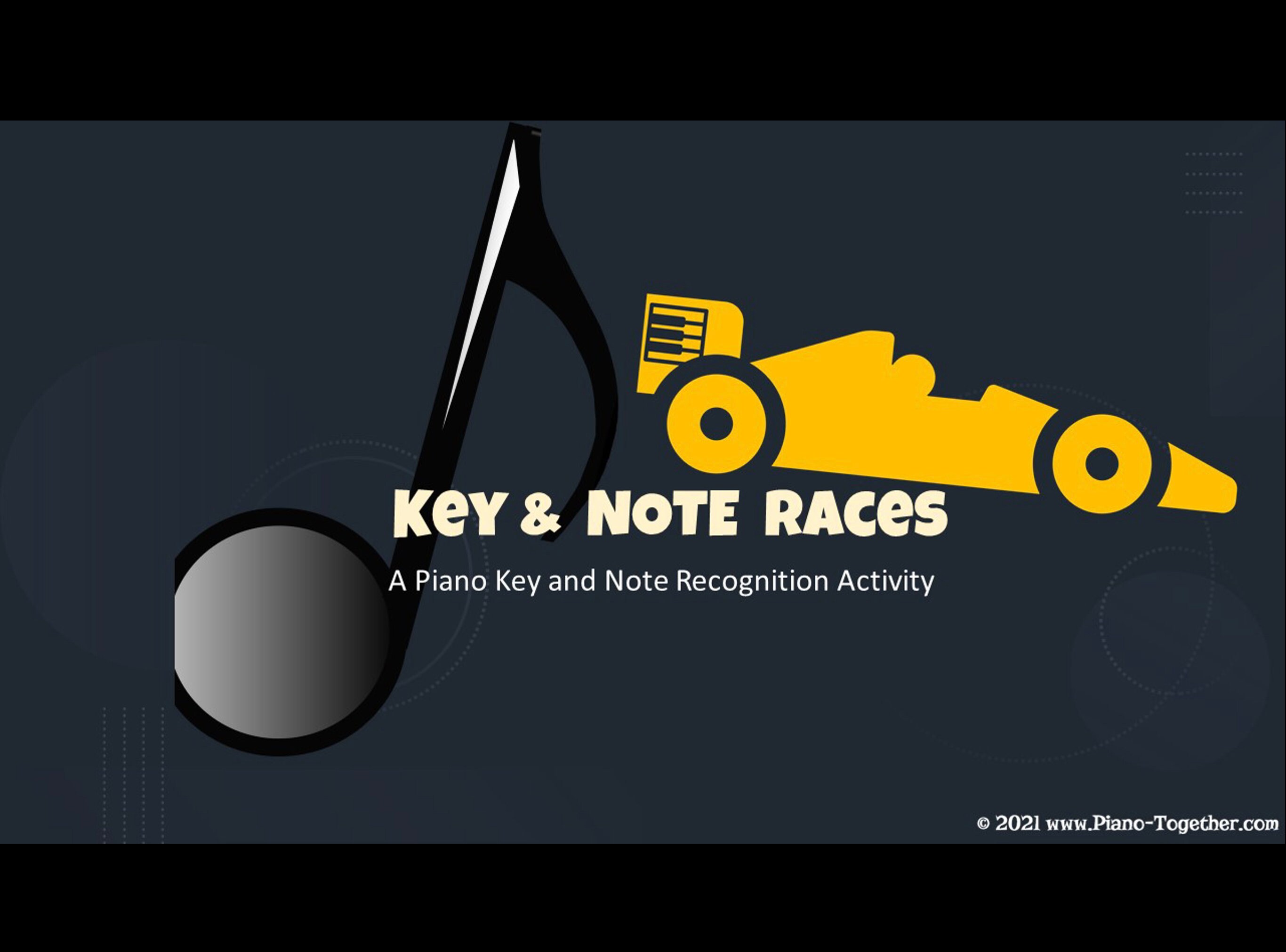 Key & Note Races Practice Piano Keys and Music Notes With a Powerpoint ...