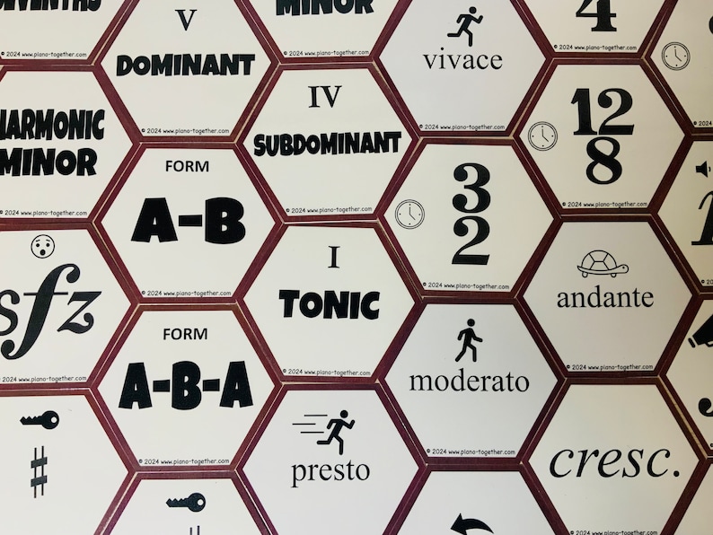 Printable Intermediate Hexagon Music Score Study Activity - Etsy