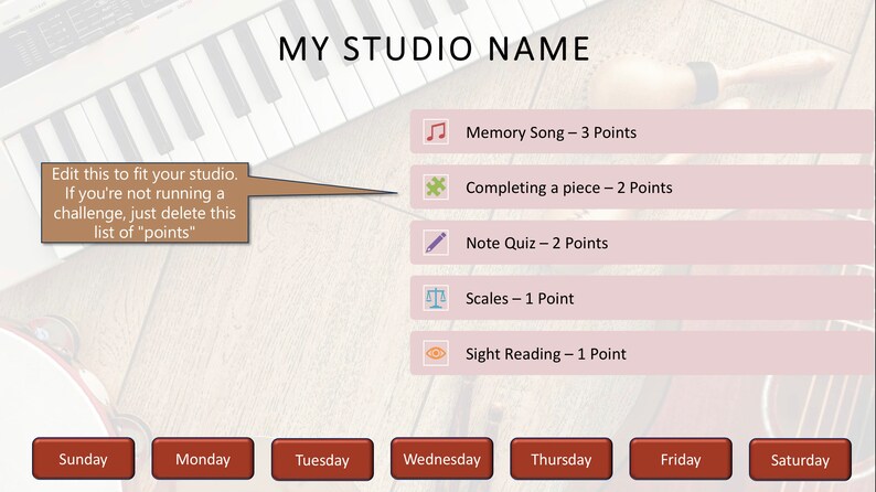 Editable Music Lesson Planner Powerpoint Two Designs Great for Online ...