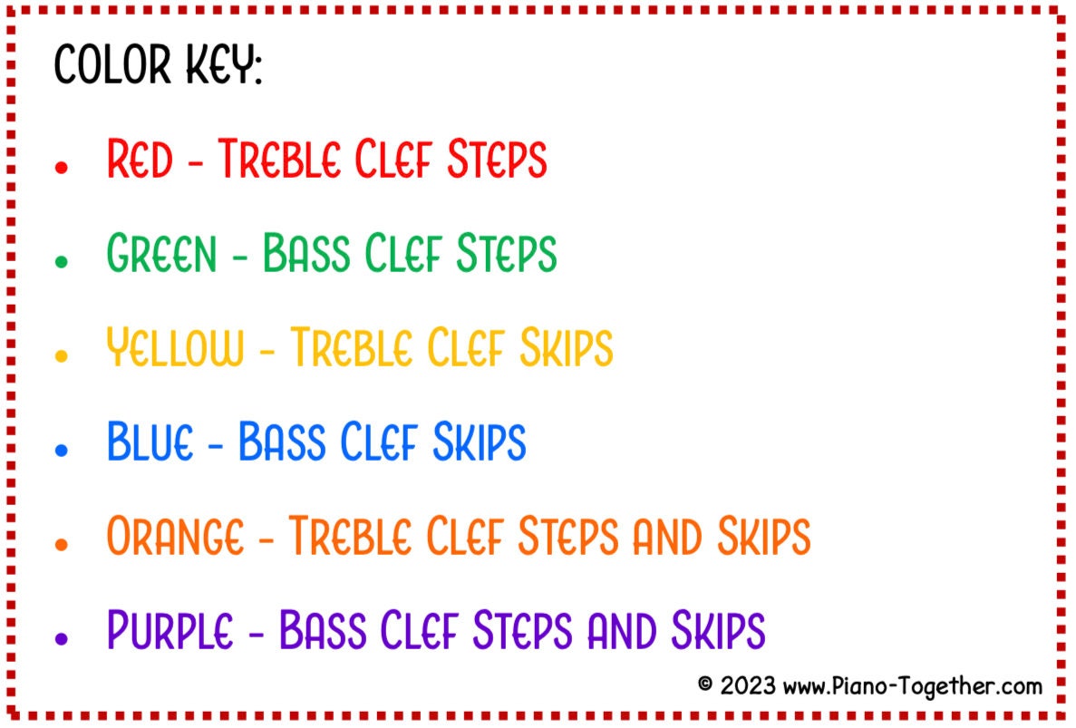 100 Printable Sight Reading Flash Cards for Young Piano Students ...