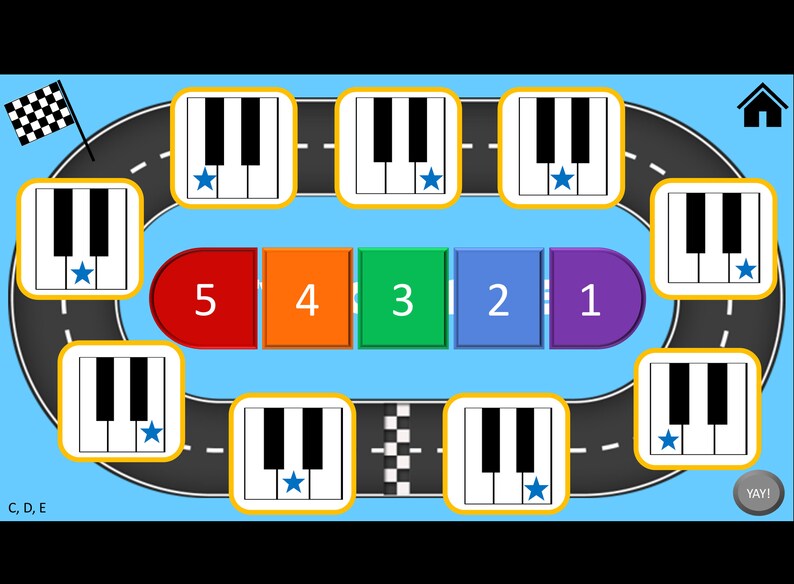 Key & Note Races Practice Piano Keys and Music Notes With a Powerpoint ...