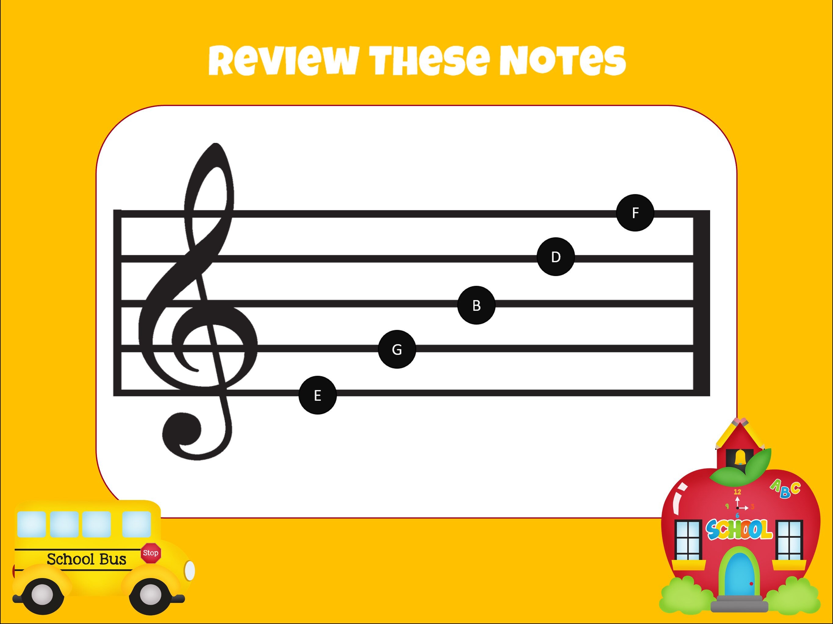 Don't Miss the Bus Music Note Practice With Flashcards and a Powerpoint ...