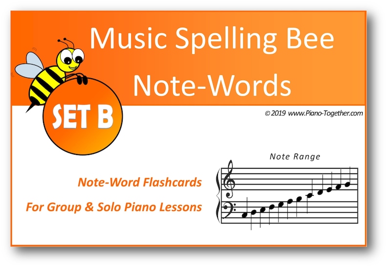 Music Spelling Bee Pack - SET B (learn Treble/bass Clef Notes With ...