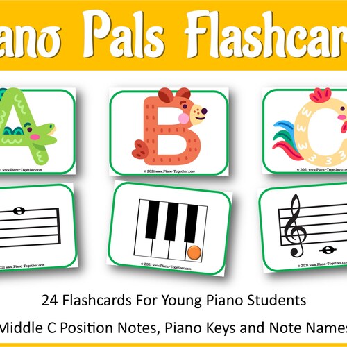 24 Flashcards for Young Piano Students and Their Teachers - Etsy