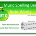 Music Spelling Bee Pack - SET C (learn Treble/bass Clef Notes With ...