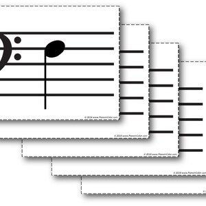Middle C Position Music Note Flashcards - Etsy