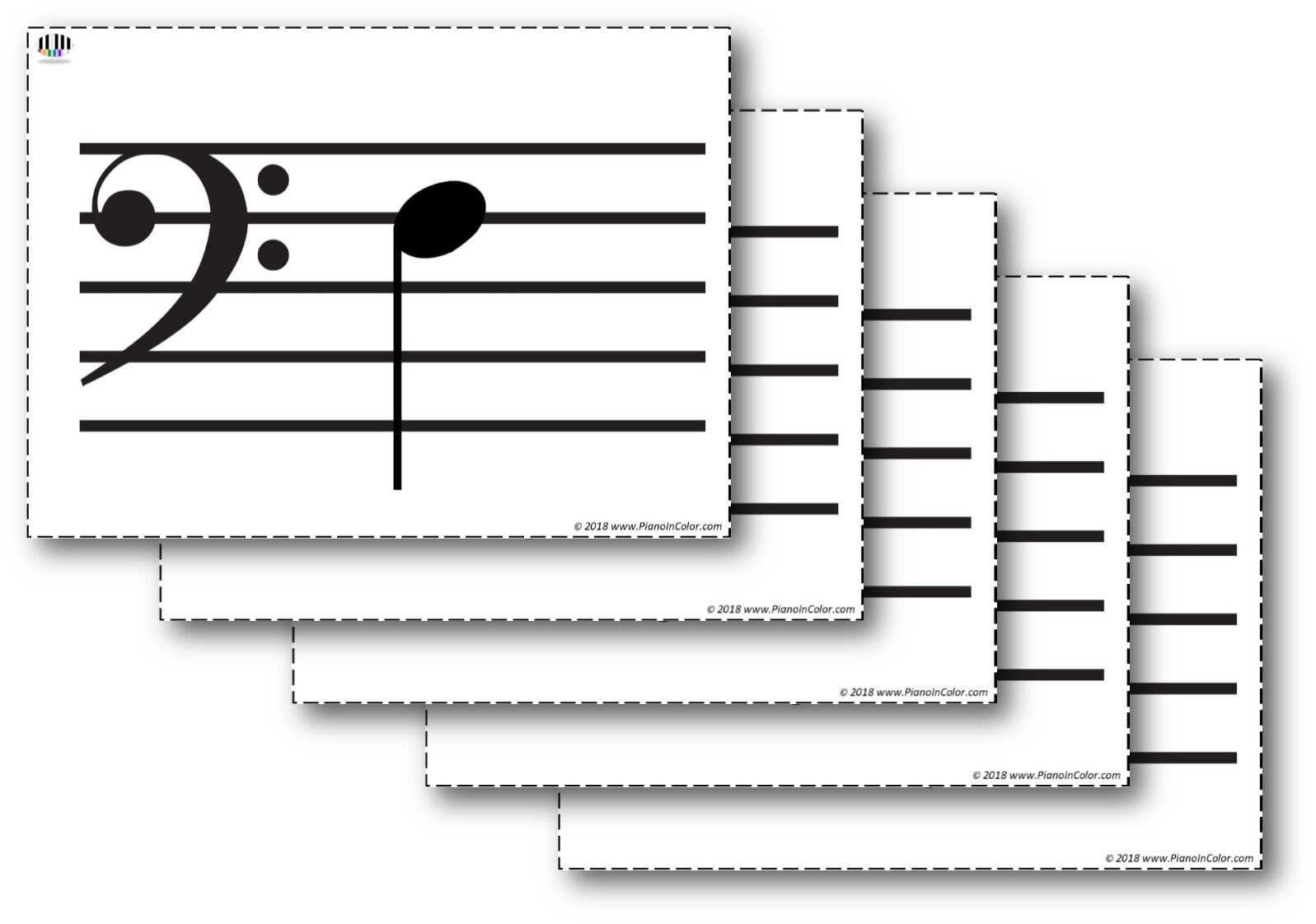 Middle C Position Music Note Flashcards - Etsy