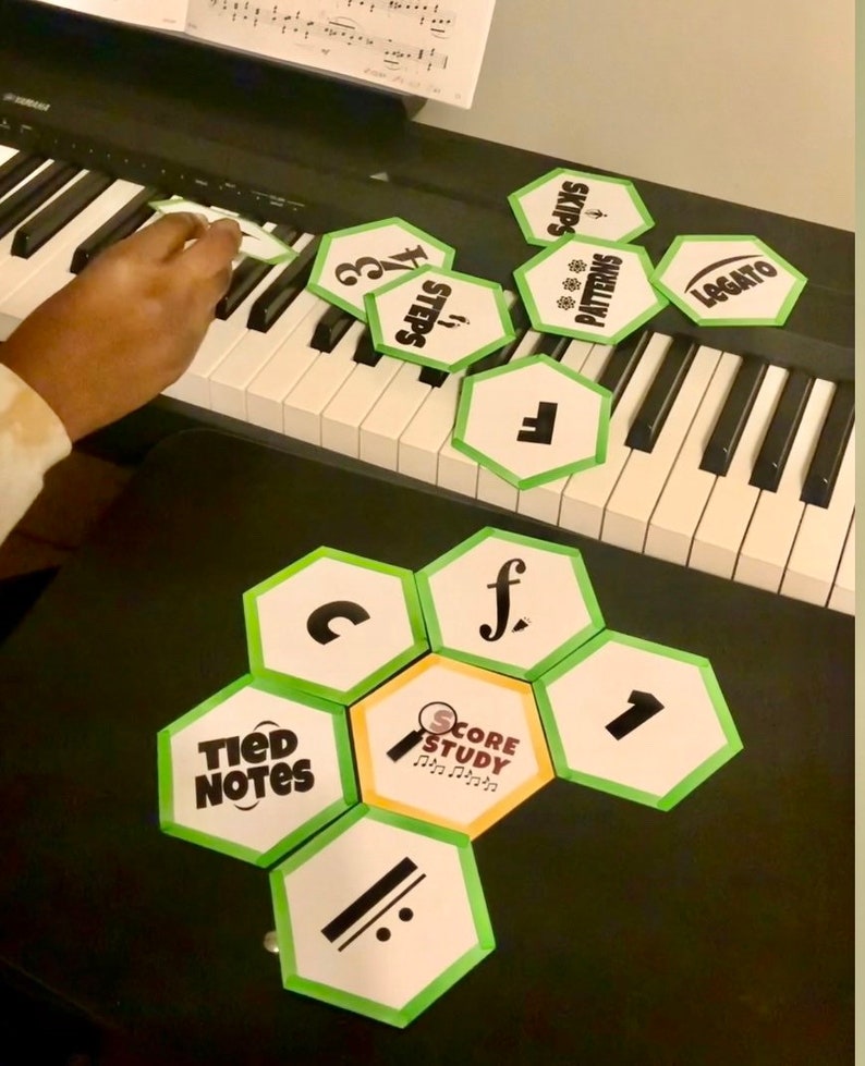 Printable Hexagon Music Score Study Activity - Etsy