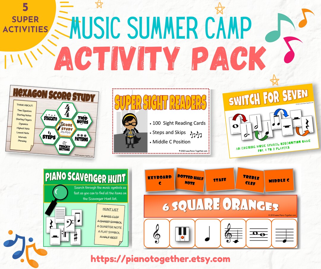 Music Summer Camp Activity Pack Games and Activities for Summer Music ...