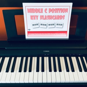 Middle C Position Piano Key Flashcards - Etsy