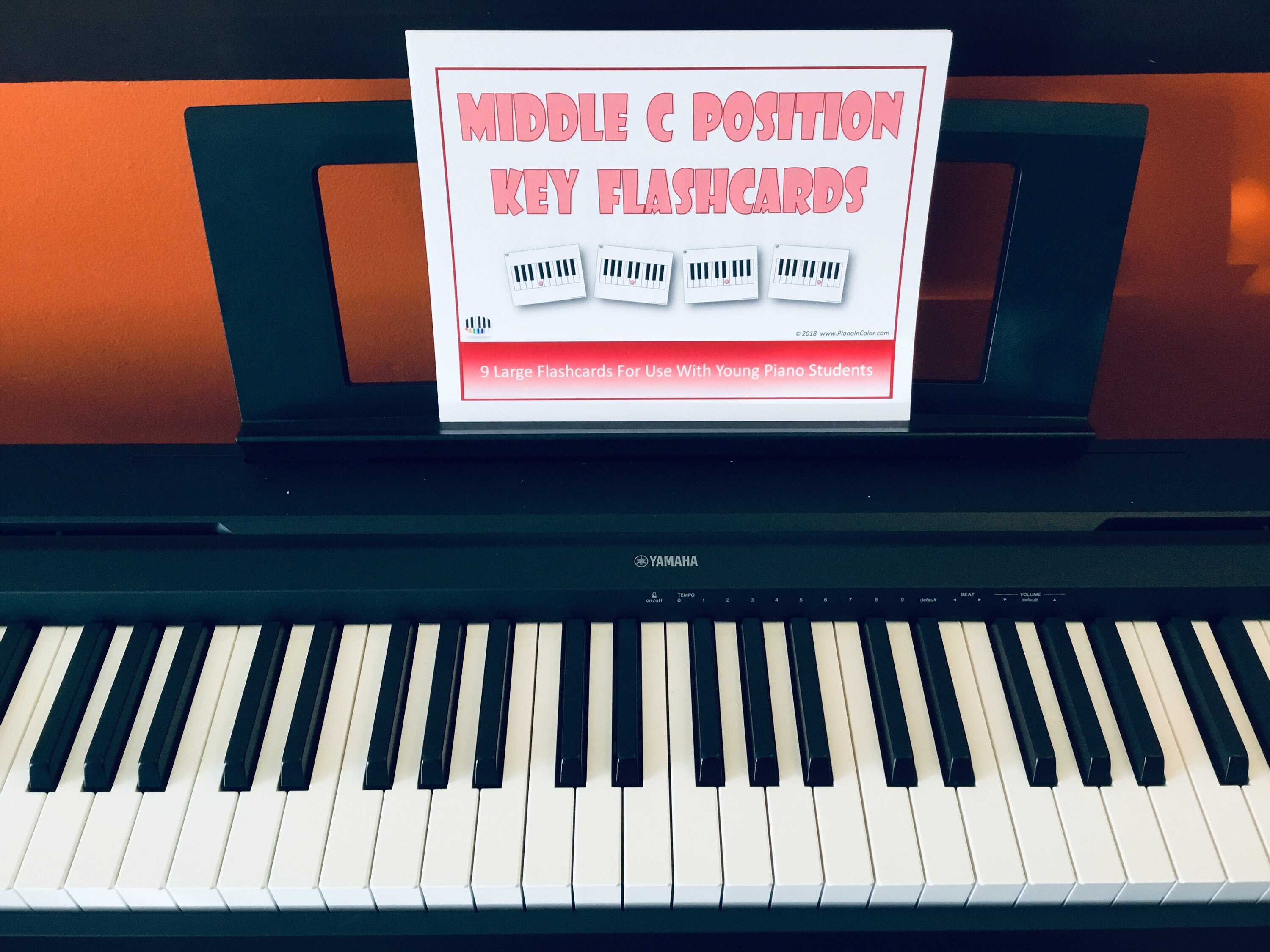 Middle C Position Piano Key Flashcards - Etsy