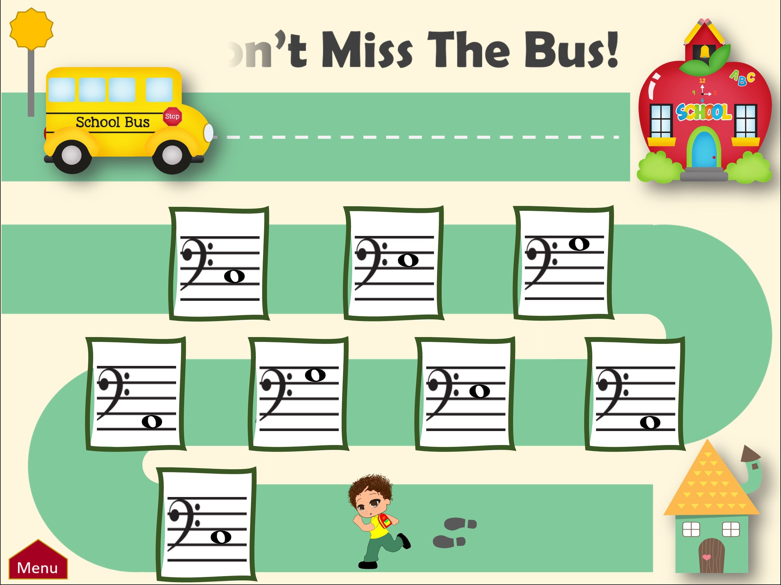 Don't Miss the Bus Music Note Practice With Flashcards and a Powerpoint ...