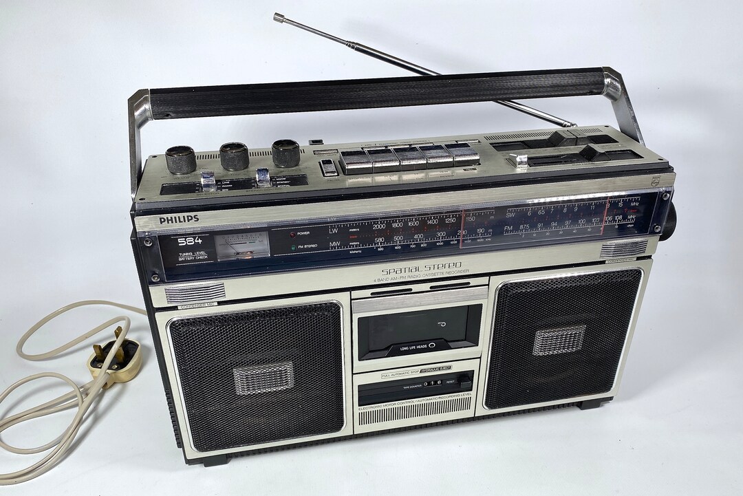 Radio Cassette Tape Recorder Philips 4 Band Spatial Stereo - Etsy UK