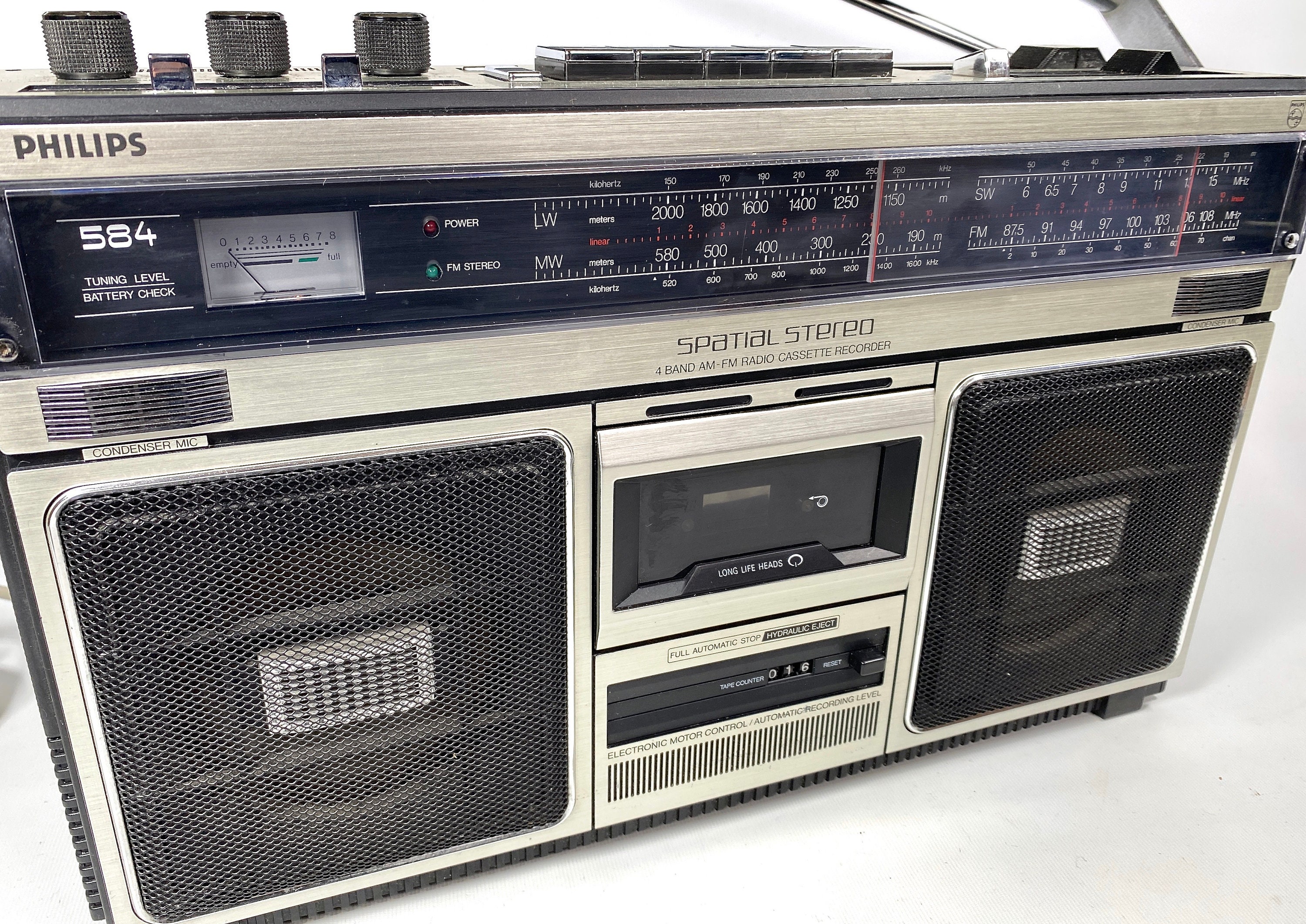 Radio Cassette Tape Recorder Philips 4 Band Spatial Stereo - Etsy UK
