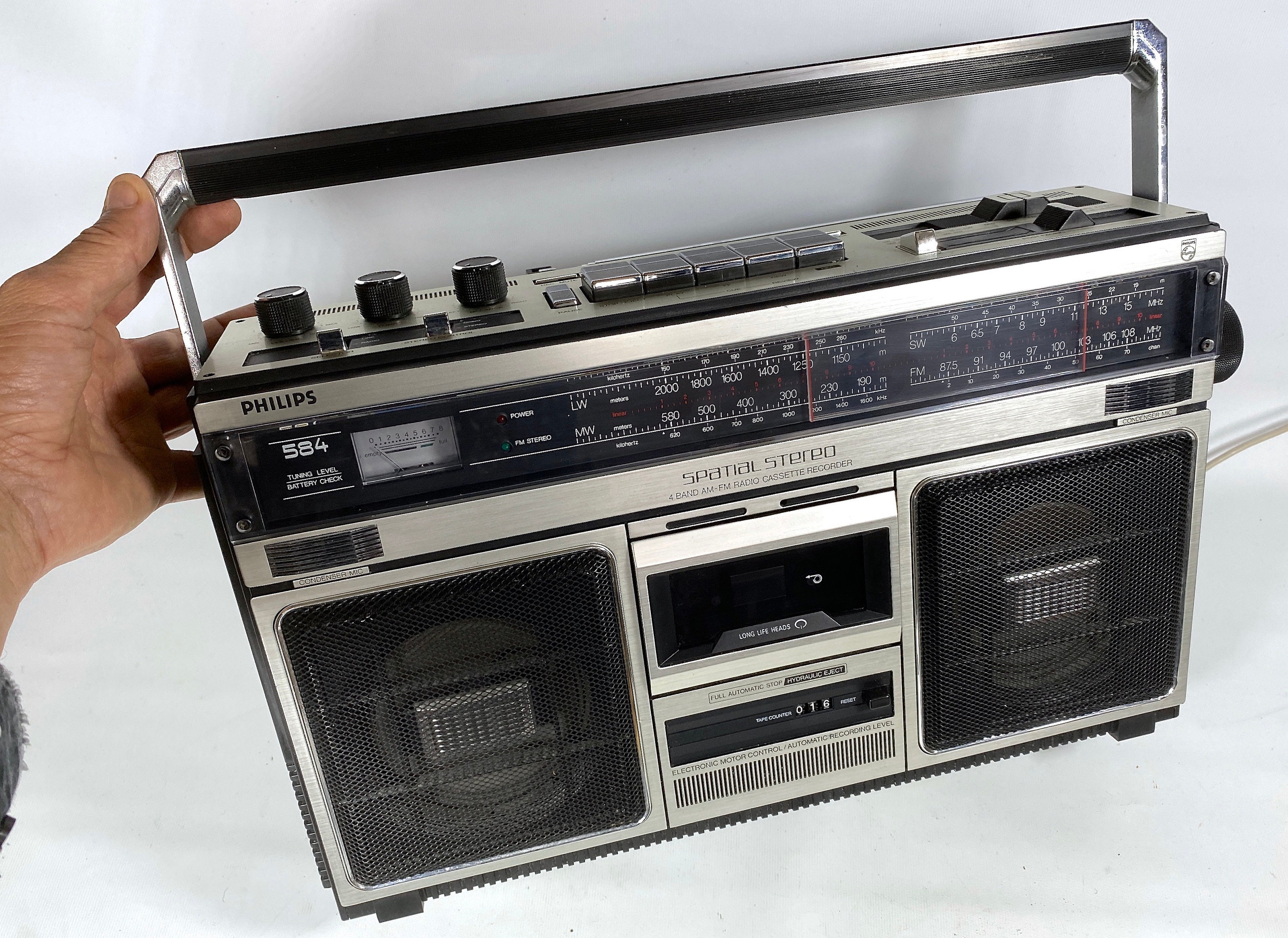 Radio Cassette Tape Recorder Philips 4 Band Spatial Stereo - Etsy UK