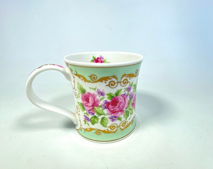 Classic Rose Dunoon Fine Bone China Mug by Aileen Morley Stylish ...