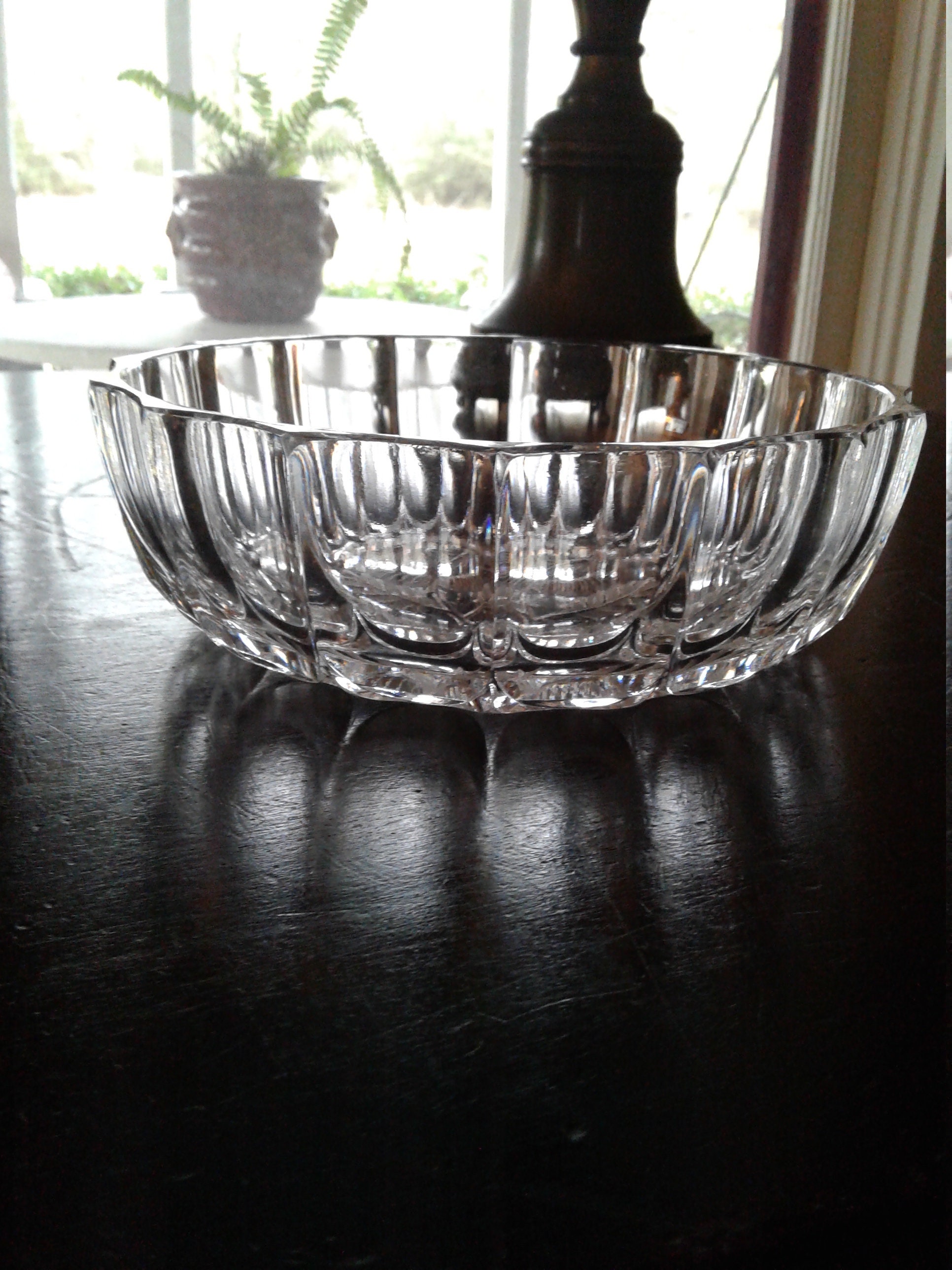 Cut Glass Rose Bowl / Candy Dish - Etsy
