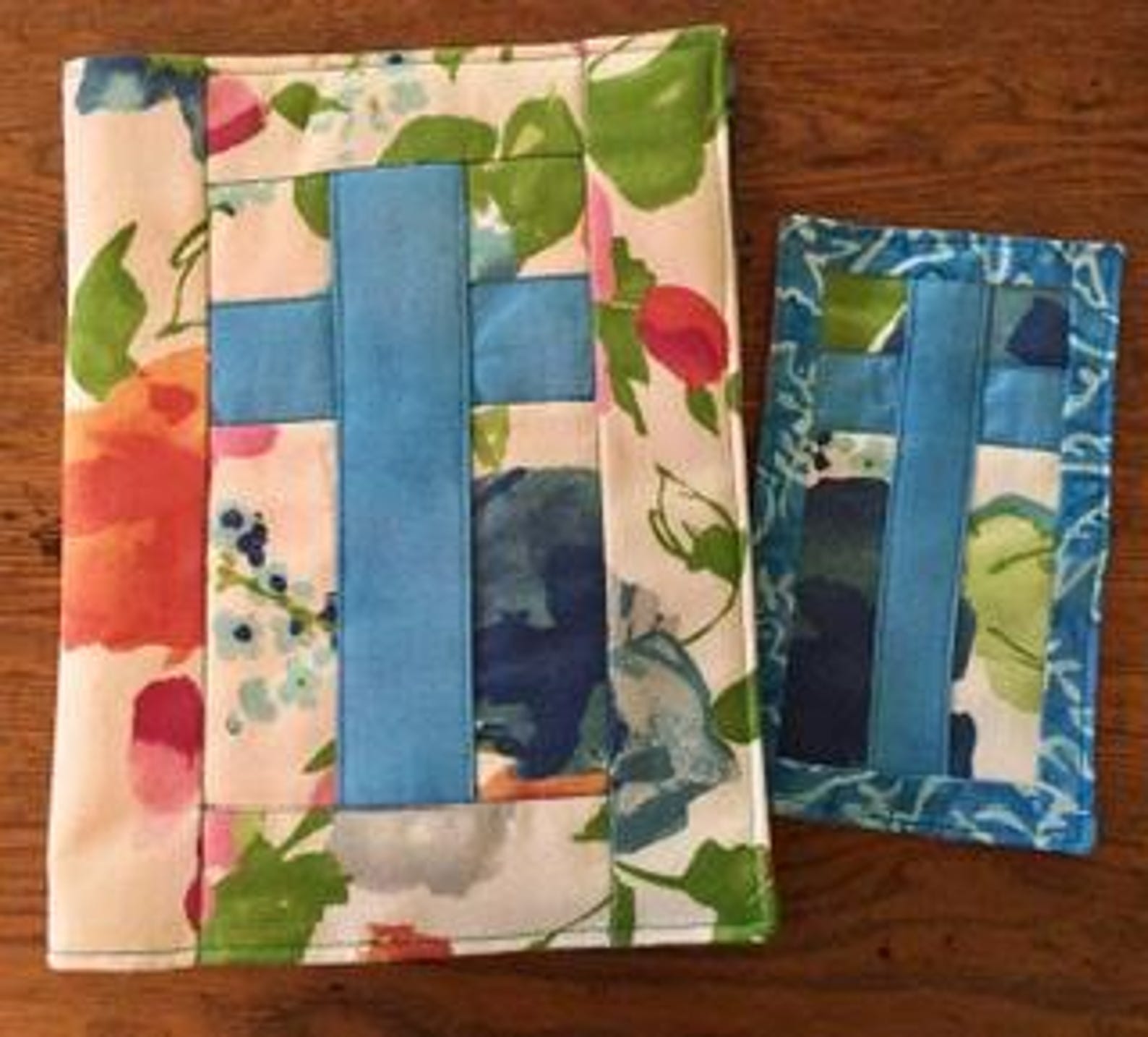 Handcrafted Quilted Fabric Bible Covers and Coordinating Bookmarks ...